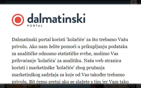 Is Dalmatinski Portal down? See if Dalmatinskiportal.hr is not working or has problems