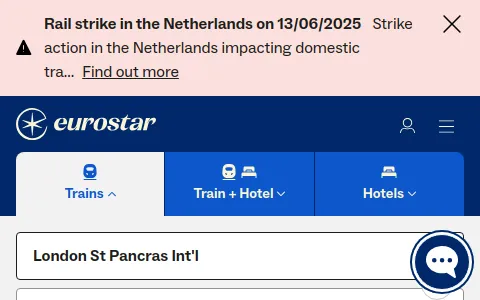 Is Eurostar down? See if Eurostar.com is not working or has problems
