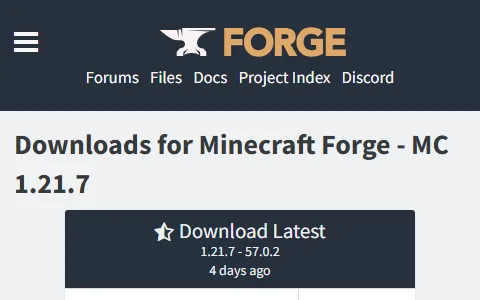 Is Forge Files down? See if Files.minecraftforge.net is not working or has problems
