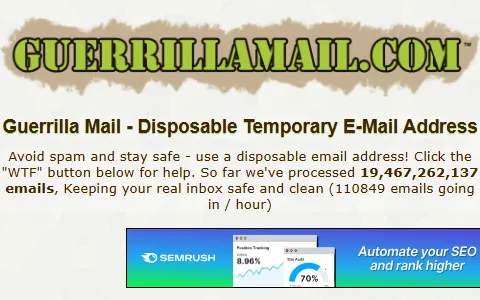 Is Guerrilla Mail down? See if Guerrillamail.com is not working or has problems