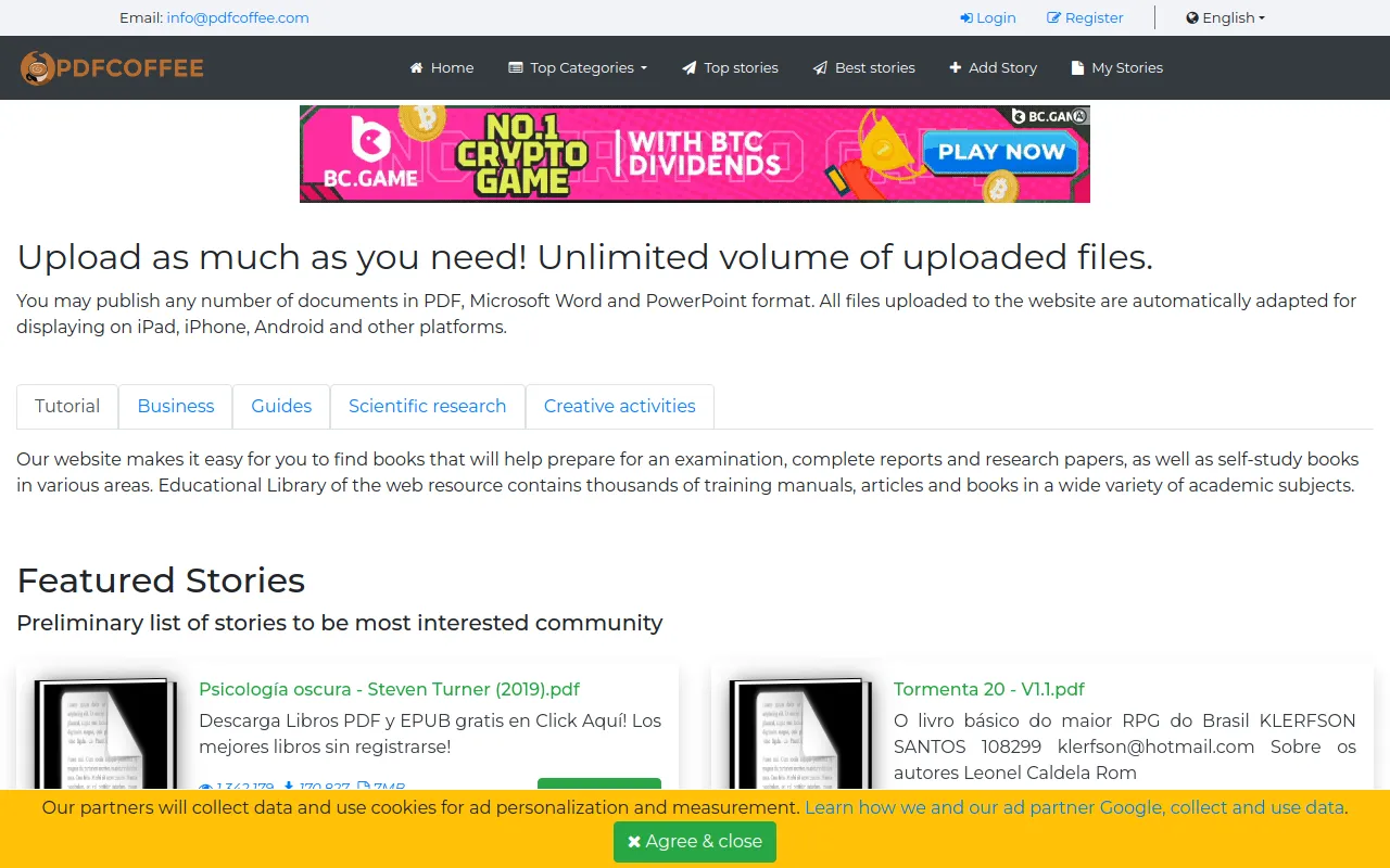 Is PDFCoffee down? See if Pdfcoffee.com is not working or has problems