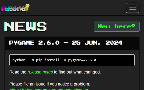 Is Pygame.org down? See if Pygame.org is not working or has problems
